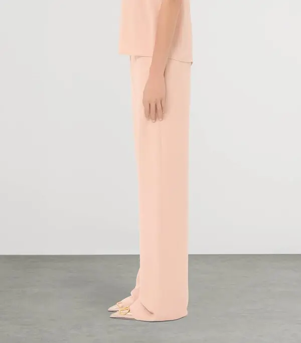 Valentino Garavani Silk Straight-leg Trousers