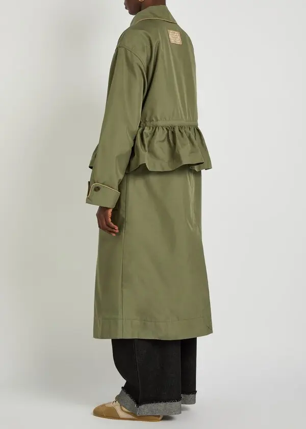 DAMSON MADDER Cotton-blend Multi-way Trench Coat - Green