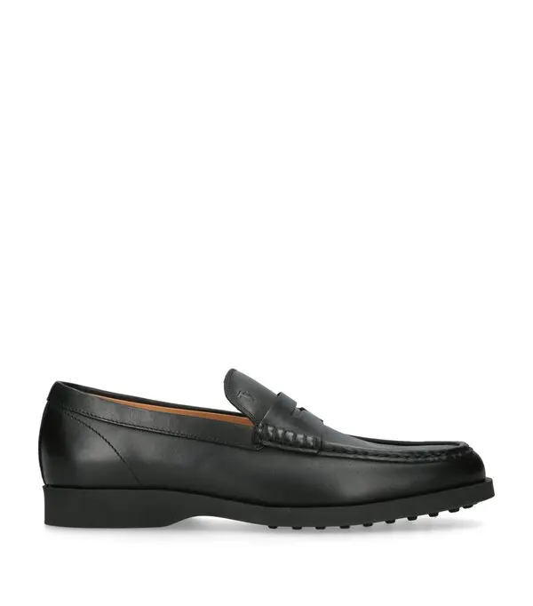 TOD'S Leather Loafers - Black