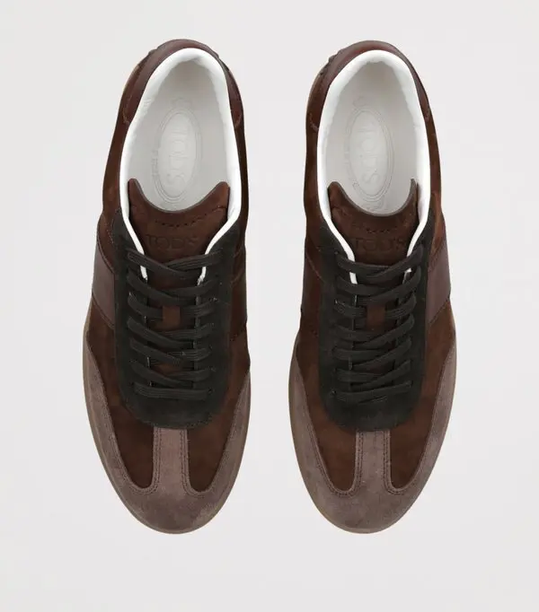 TOD'S Suede Cassetta Leggera Sneakers - Brown