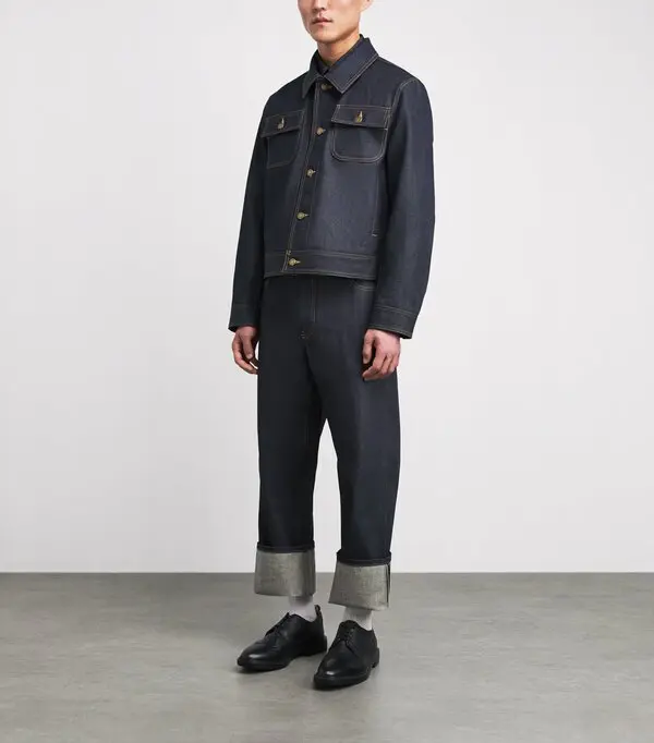 Thom Browne Selvedge Denim Straight Jeans - Navy