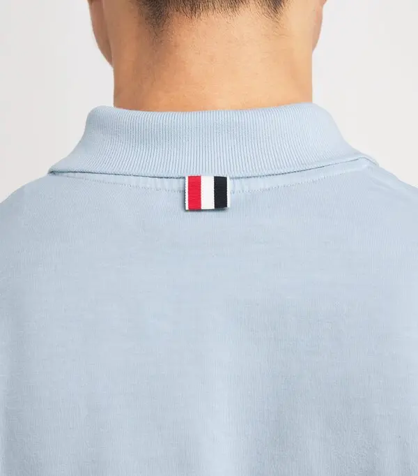 Thom Browne Cotton 4-bar Polo Shirt - Blue