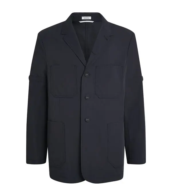 Thom Browne Cotton Unconstructed Sport Coat - Navy