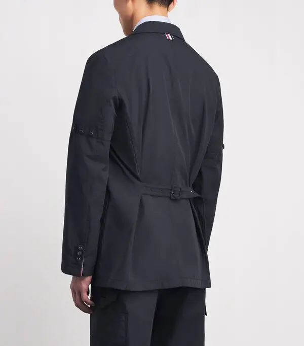 Thom Browne Cotton Unconstructed Sport Coat - Navy