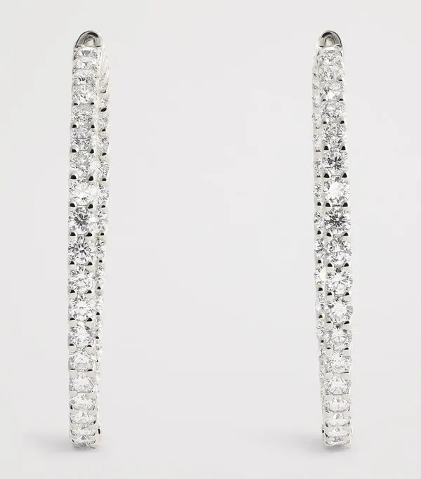 Harrods Diamond Hoop Earrings