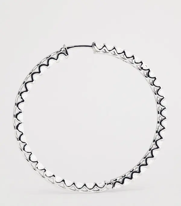 Harrods Diamond Hoop Earrings