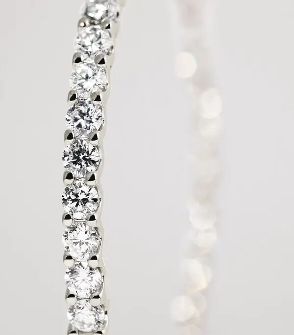 Harrods Diamond Hoop Earrings
