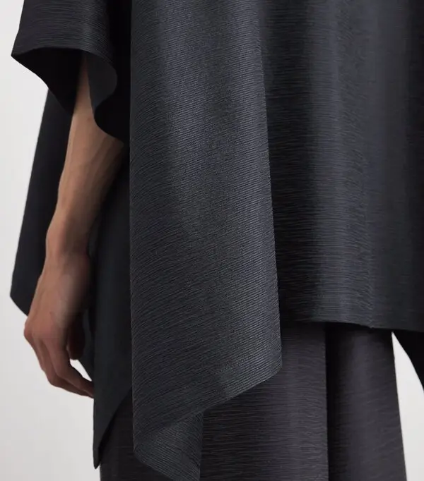 Eskandar Silk Plissé Scoop-neck Top