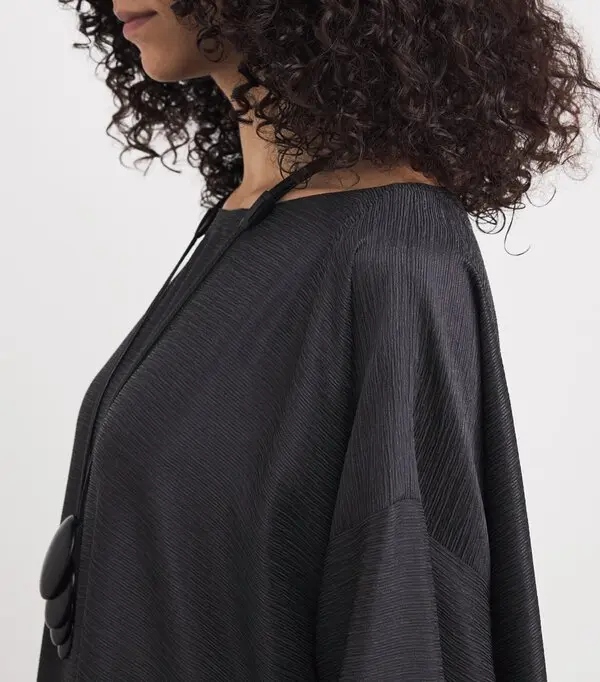 Eskandar Silk Plissé Midi Dress