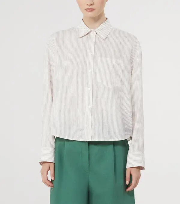 Max Mara Linen Stripe Shirt - Pink