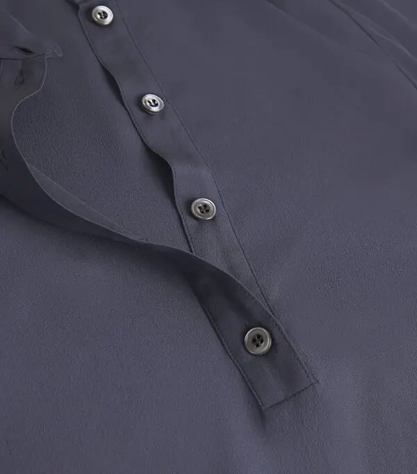 Eleventy Silk Button-up Tunic