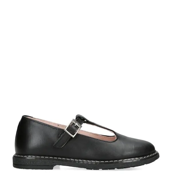 PAPOUELLI Leather Mary Jane - Black