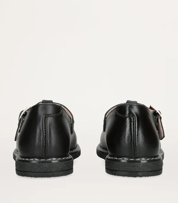 PAPOUELLI Leather Mary Jane - Black