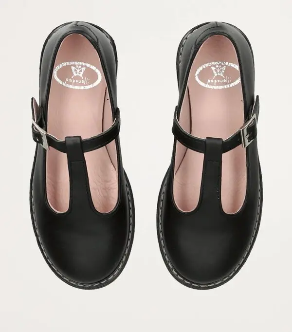 PAPOUELLI Leather Mary Jane - Black