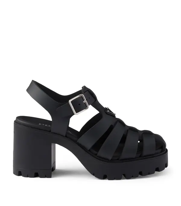 Prada Platform Sandals - Black