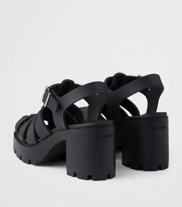 Prada Platform Sandals - Black
