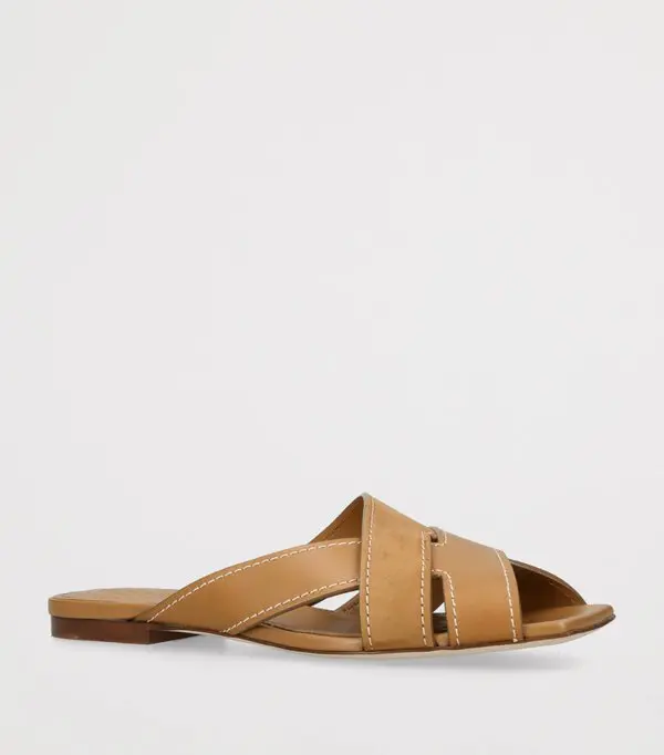 TOD'S Leather T-strap Sandals