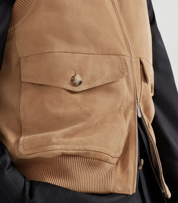 Brunello Cucinelli Suede Padded Gilet
