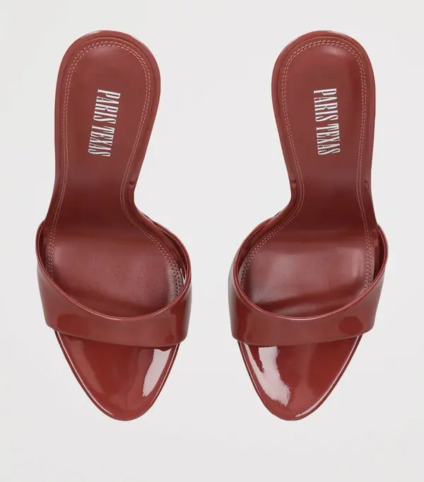 Paris Texas Patent Leather Lidia Mules 105 - Brown