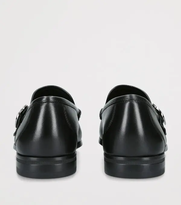 FERRAGAMO Leather Caspian Loafers