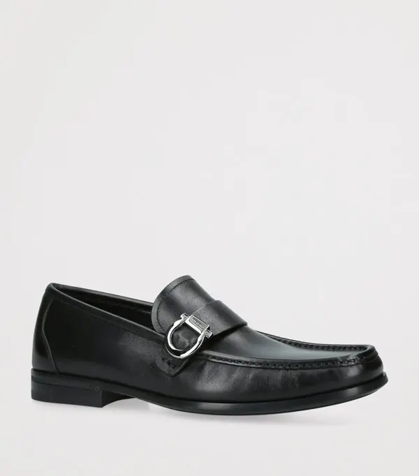 FERRAGAMO Leather Caspian Loafers
