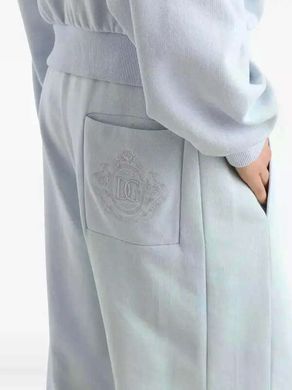 Dolce & Gabbana Fleece Trousers With Embroidery