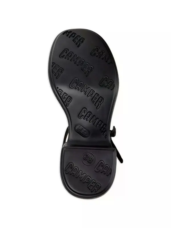 Camper Thelma Twins Bow-detail Leather Sandals - Black