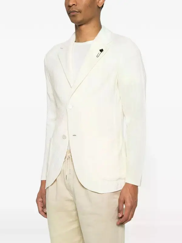 LARDINI Knitted Blazer - White