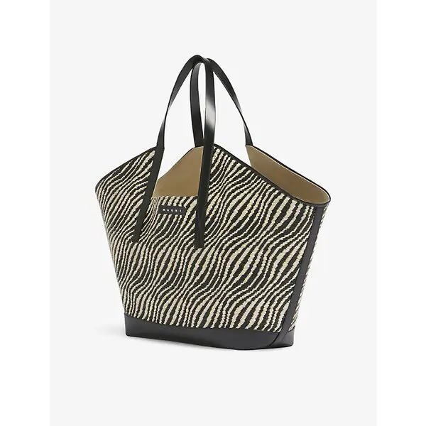 Marni Waves Woven Tote Bag - 00n99