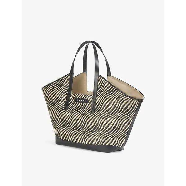 Marni Waves Woven Tote Bag - 00n99