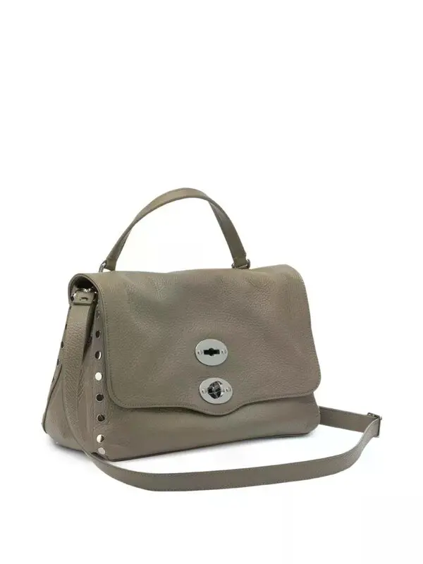 ZANELLATO Postina Turnlock Leather Tote - Grey