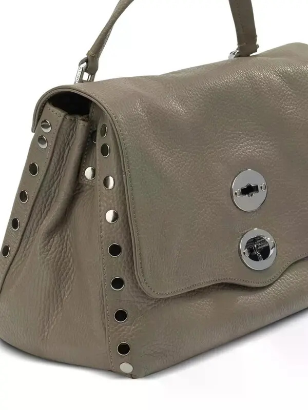 ZANELLATO Postina Turnlock Leather Tote - Grey