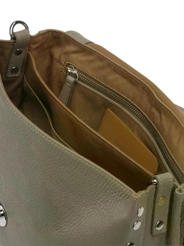 ZANELLATO Postina Turnlock Leather Tote - Grey