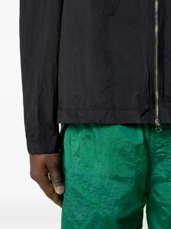 Stone Island Regular-fit Overshirt With Zip Pocket - Black