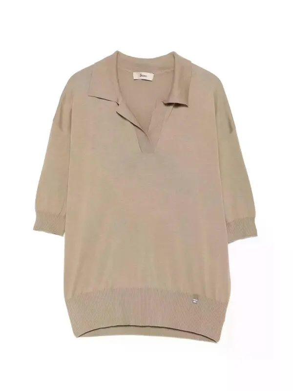 Herno V-neck T-shirt - Neutrals