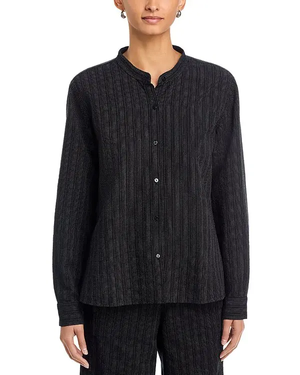 Eileen Fisher Mandarin Collar Top