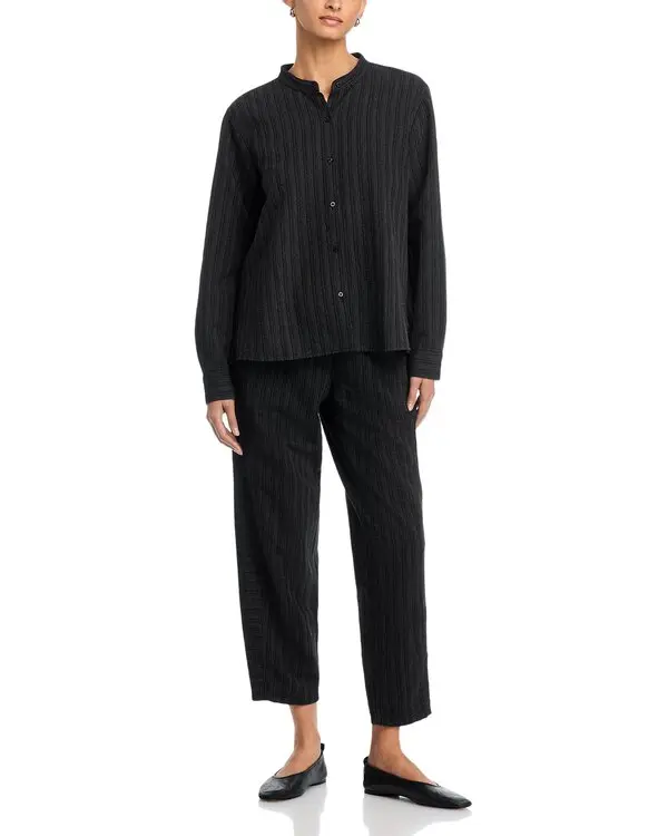 Eileen Fisher Mandarin Collar Top