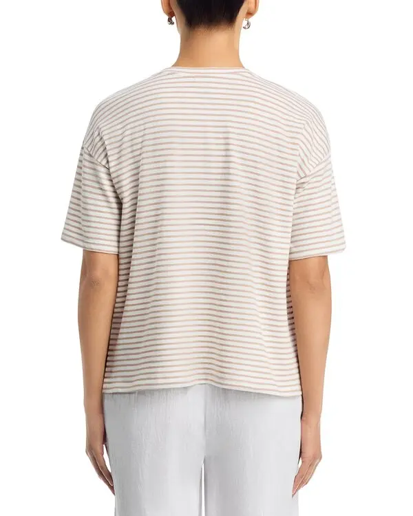 Eileen Fisher Crewneck Boxy Top - Wheat