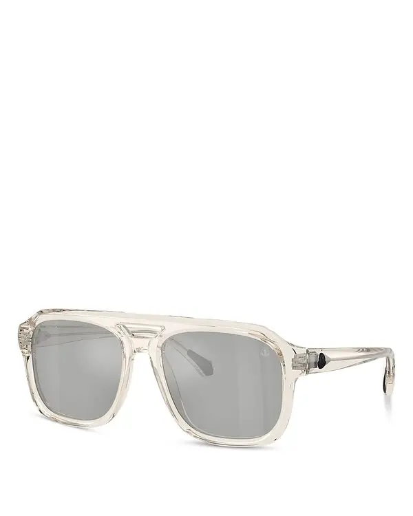 Moncler Vantos Rectangular Sunglasses - Beige