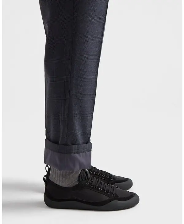 Prada Speedrock Re-nylon And Suede Sneakers - Black