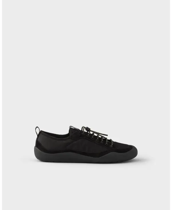 Prada Speedrock Re-nylon And Suede Sneakers - Black