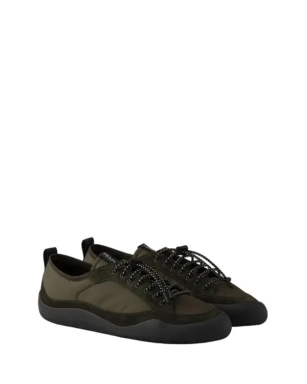 Prada Speedrock Re-nylon And Suede Sneakers - Green