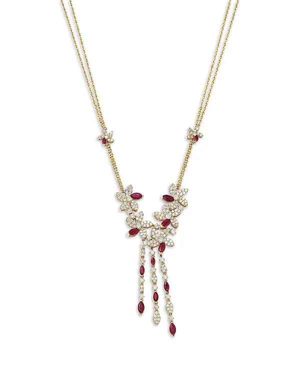 Bloomingdale'S Ruby And Diamond Necklace In 14k Yellow - Gold