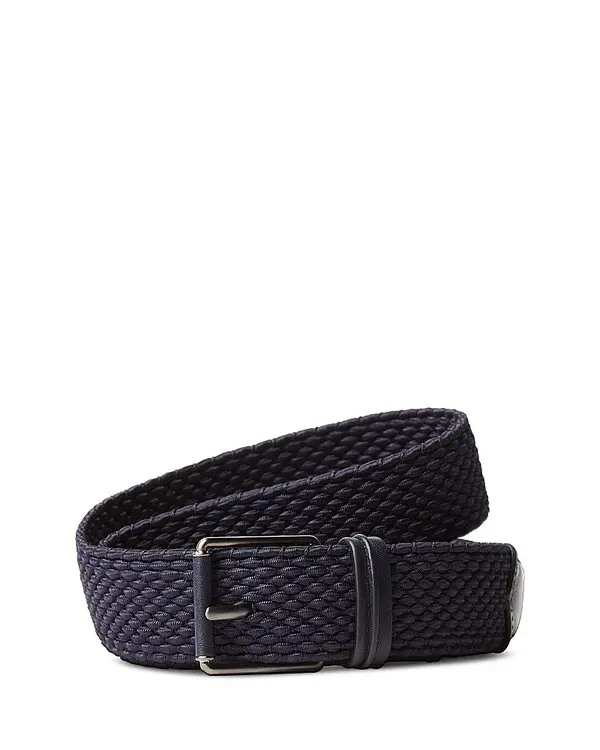 Zegna Braided Belt - Navy Blue