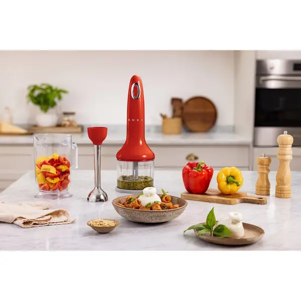 SMEG Hand Blender With Accessories - Red