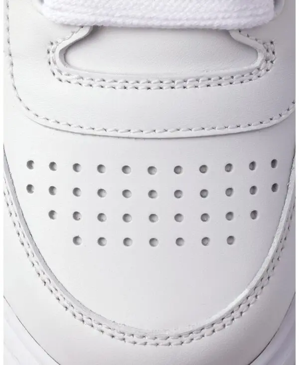 Prada Leather Lace-up Sneakers With Logo Detail - White