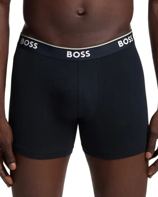 BOSS 3pk. Logo Boxer Briefs - Open Blue