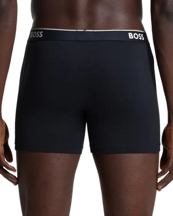 BOSS 3pk. Logo Boxer Briefs - Open Blue