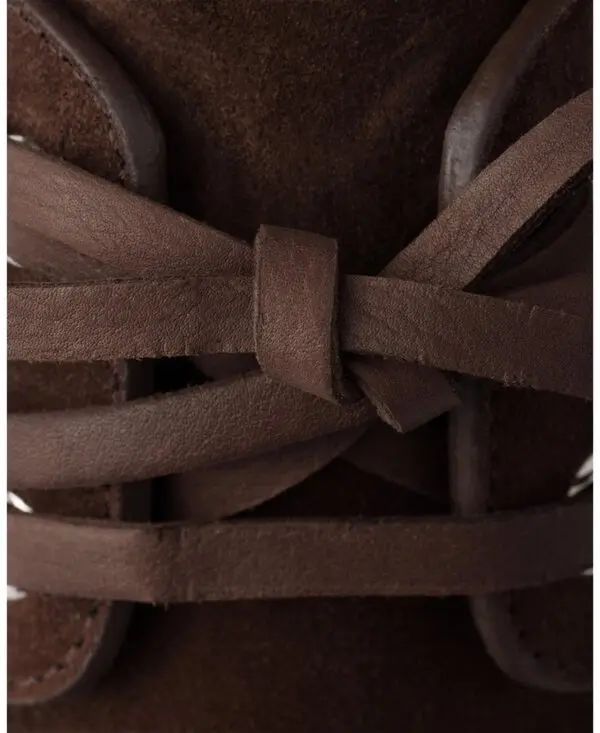 Prada Suede Lace-up Boat Shoes - Brown