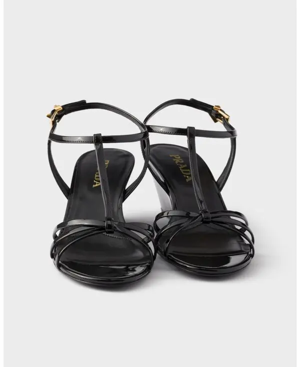 Prada Patent Leather Sandals - Black